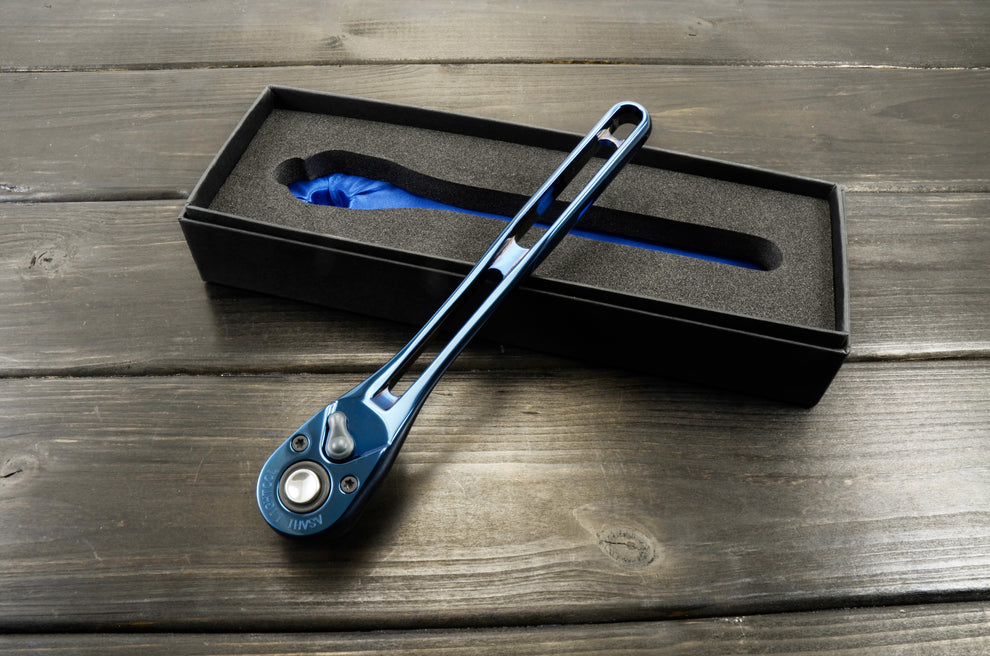 LIGHTOOL 3/8"SQ. Ratchet Handle Ion Plating metal blue – ASAHI ONLINE STORE